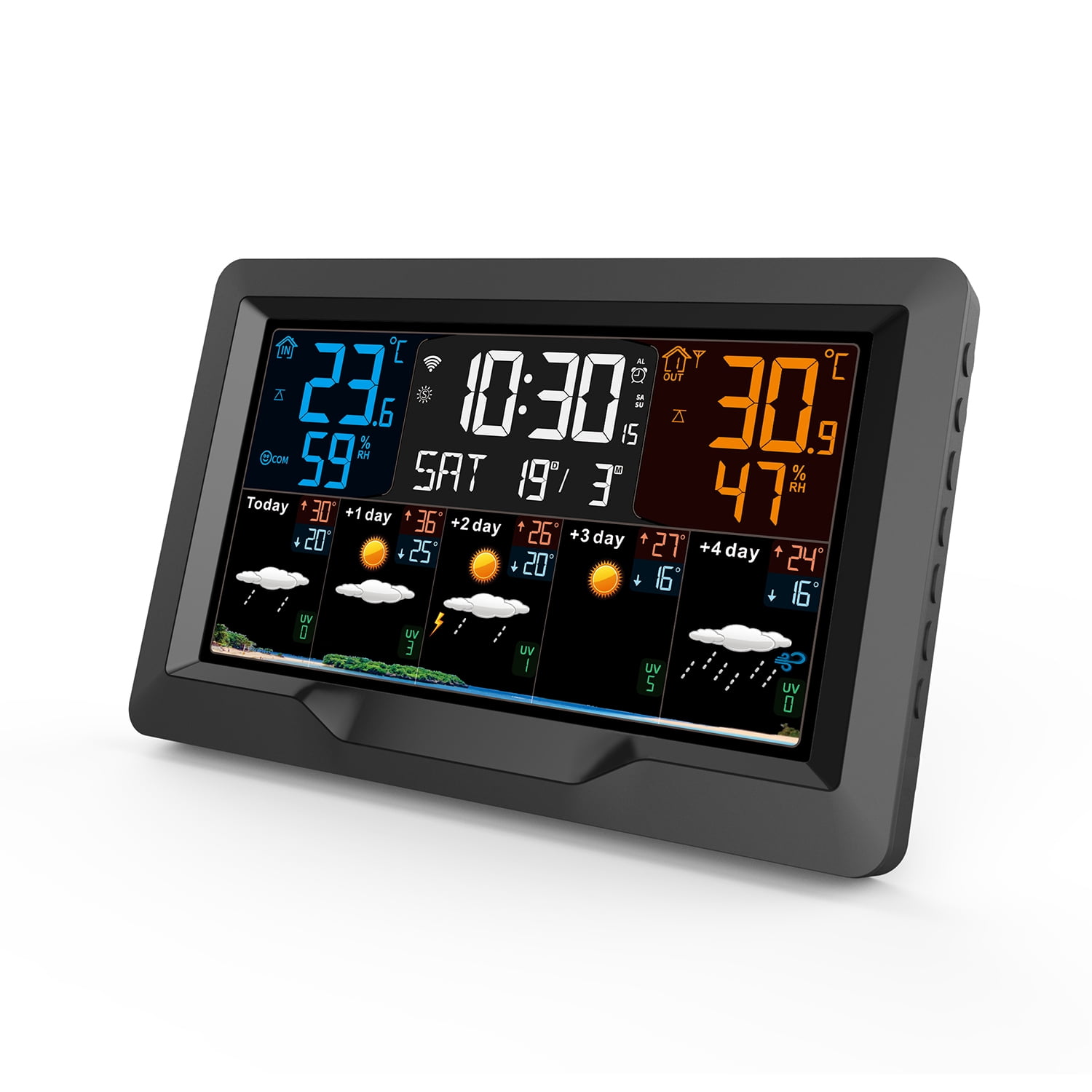 Meteorological clock,With Weather Color Screen Indoor And Screen ...