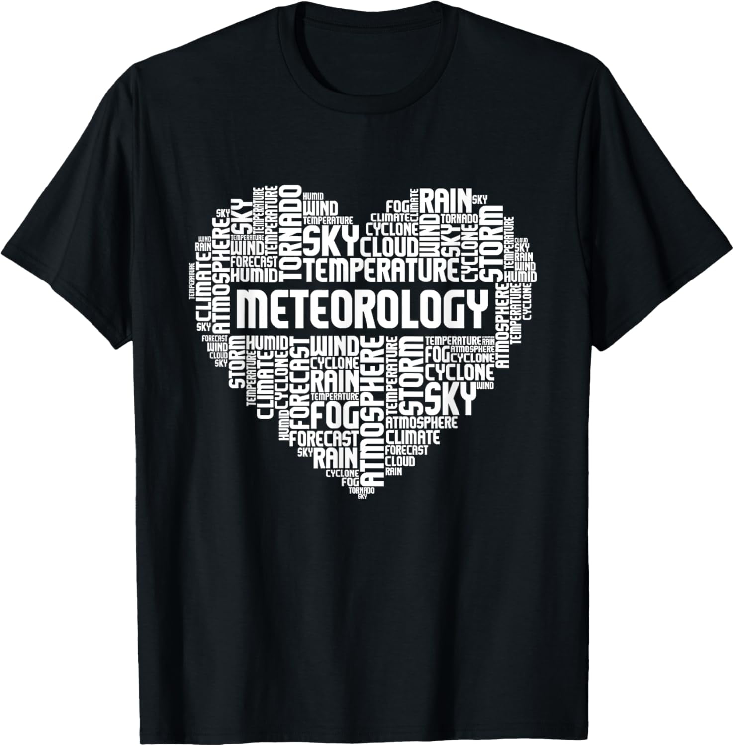 Meteorology - Word Cloud Weather Forecasting Meteorologist T-Shirt100 ...