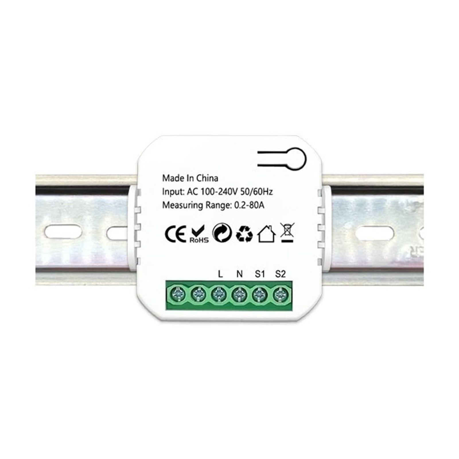 Meter Energy Power Monitor 80A Clamp Current Sensor Din Rail Tuya Smart ...