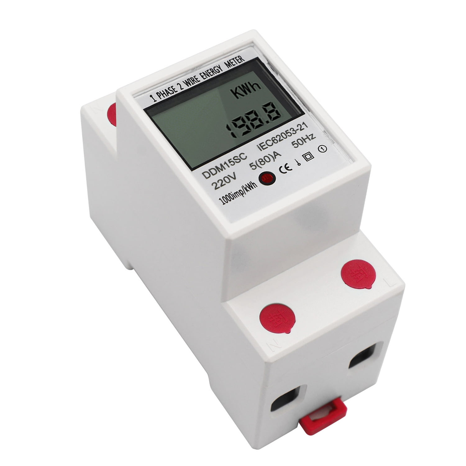 Meter,Lcd 220v Rail 5 Meter Meter 5 80a Display 5-80a Din-rail Rail ...