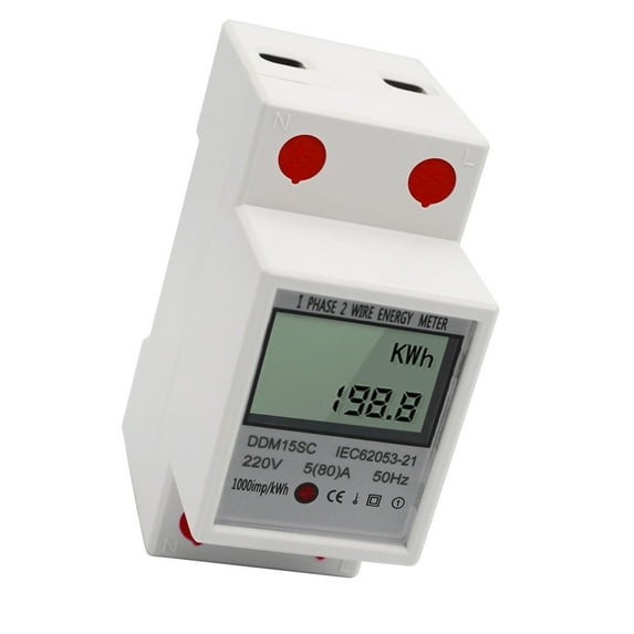 Meter,Meter Meter Lcd Huiop 6588 Din Rail 5 80a Kwh Meter Lcd 220v ...