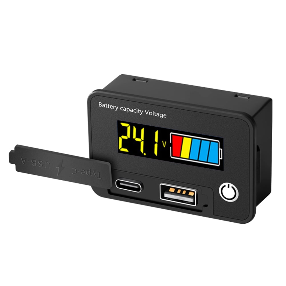 Meter Two-wire Digital Voltage Meter 8-30VDC Battery Capacity Voltage ...