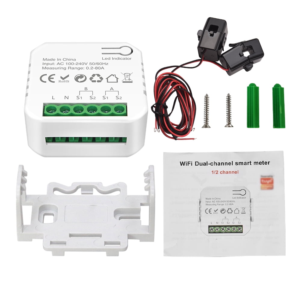 Meter,With Consumption 80a Consumption With 2 Clamp Statistics Meter ...