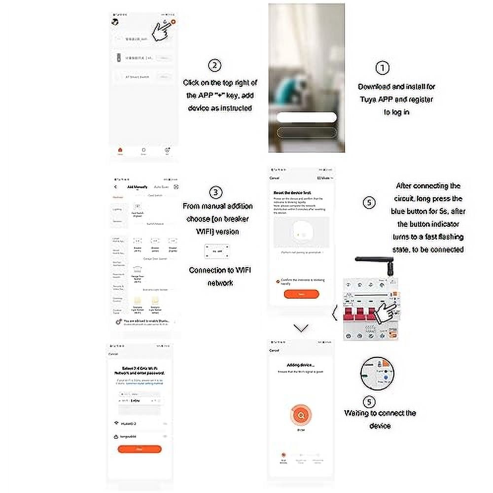 Metering Smart Circuit Breaker 3P 63A Remote Control Voice Control ...