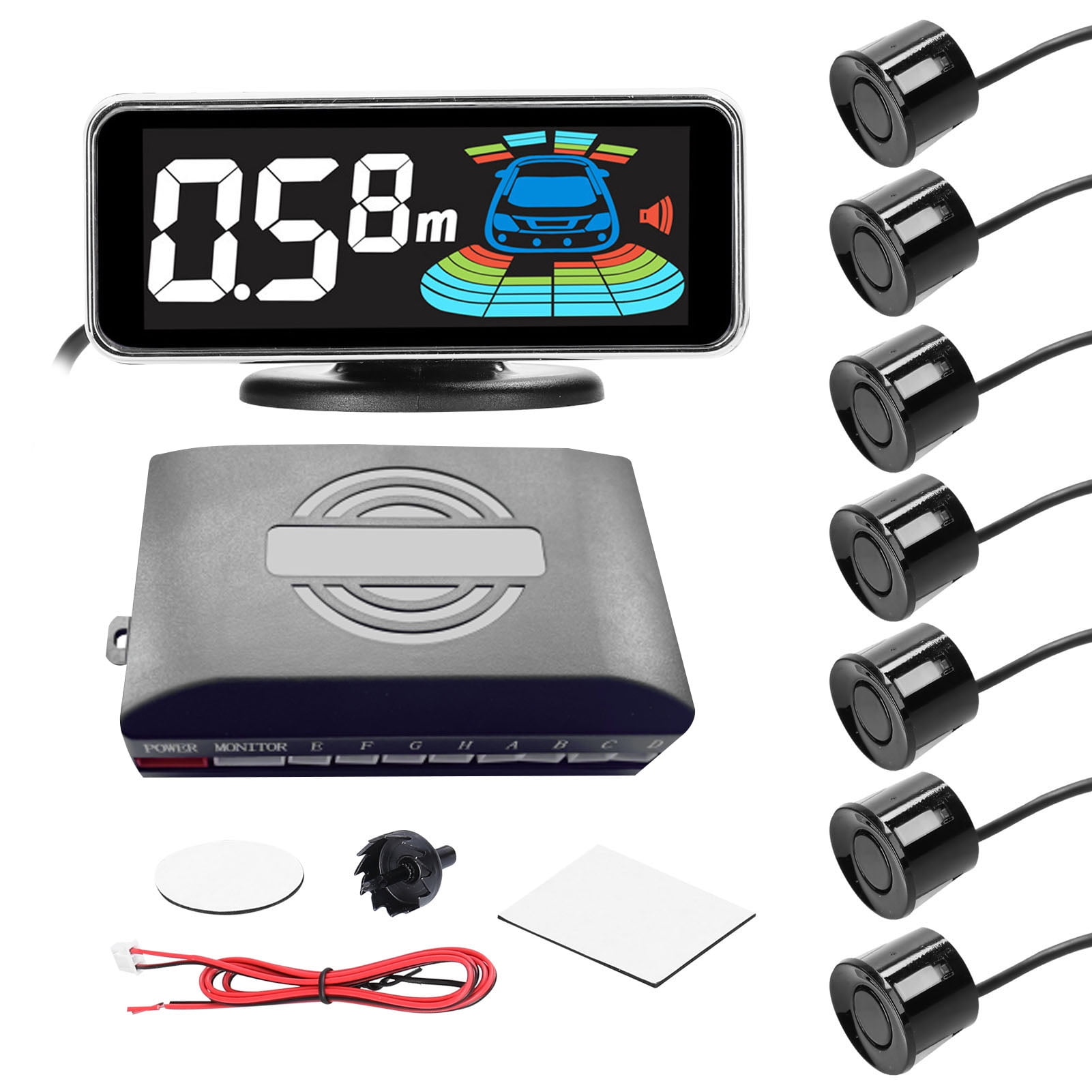 Meterk Car Parking Sensor Rear Reversing Radars System with 8 Parking ...