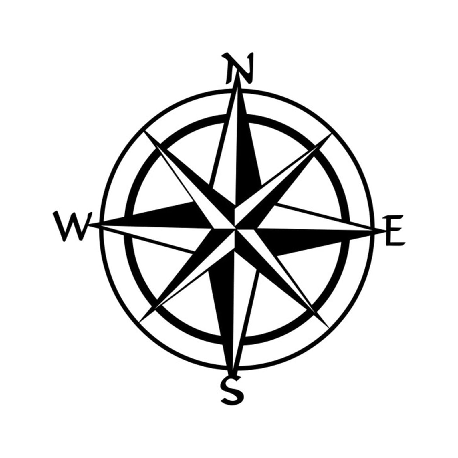 Meterk Navigation Compass Vinyl Decal for Car Truck Window Sticker ...