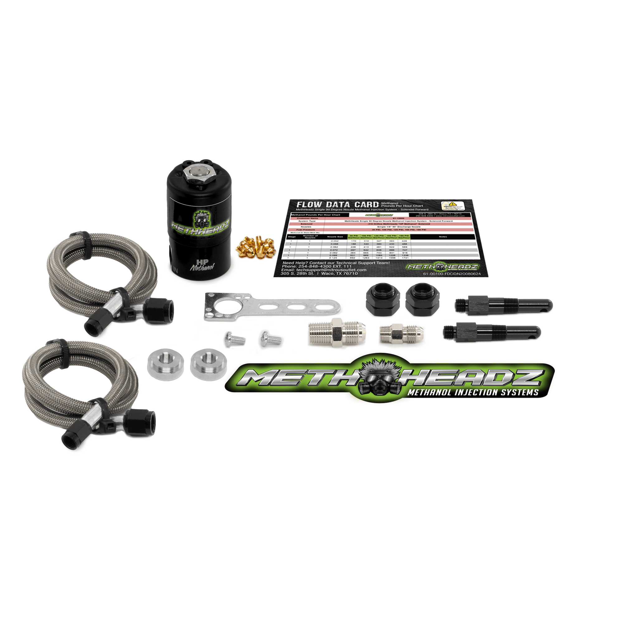 MethHeadz Dual 90 Degree Nozzle Methanol Injection System - Solenoid ...