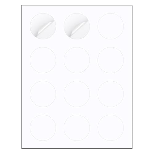 Methdic 2" Diameter High Visibility Printable Round Labelsï¼ŒMatte ...