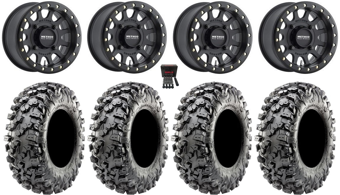 Method 401 14" Bdlk Wheels Bk 5+2 30" Carnivore R/T Tires Can-Am ...