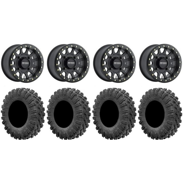 Method 401 14" Bdlk Wheels Bk 5+2 30" MotoRavage Tires Can-Am Maverick ...