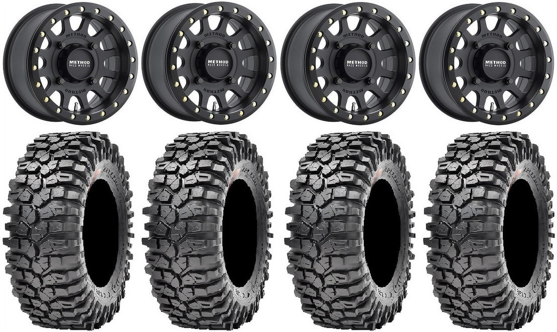 Method 401 14" Bdlk Wheels Bk 5+2 35" Roxxzilla Tires Can-Am Commander ...