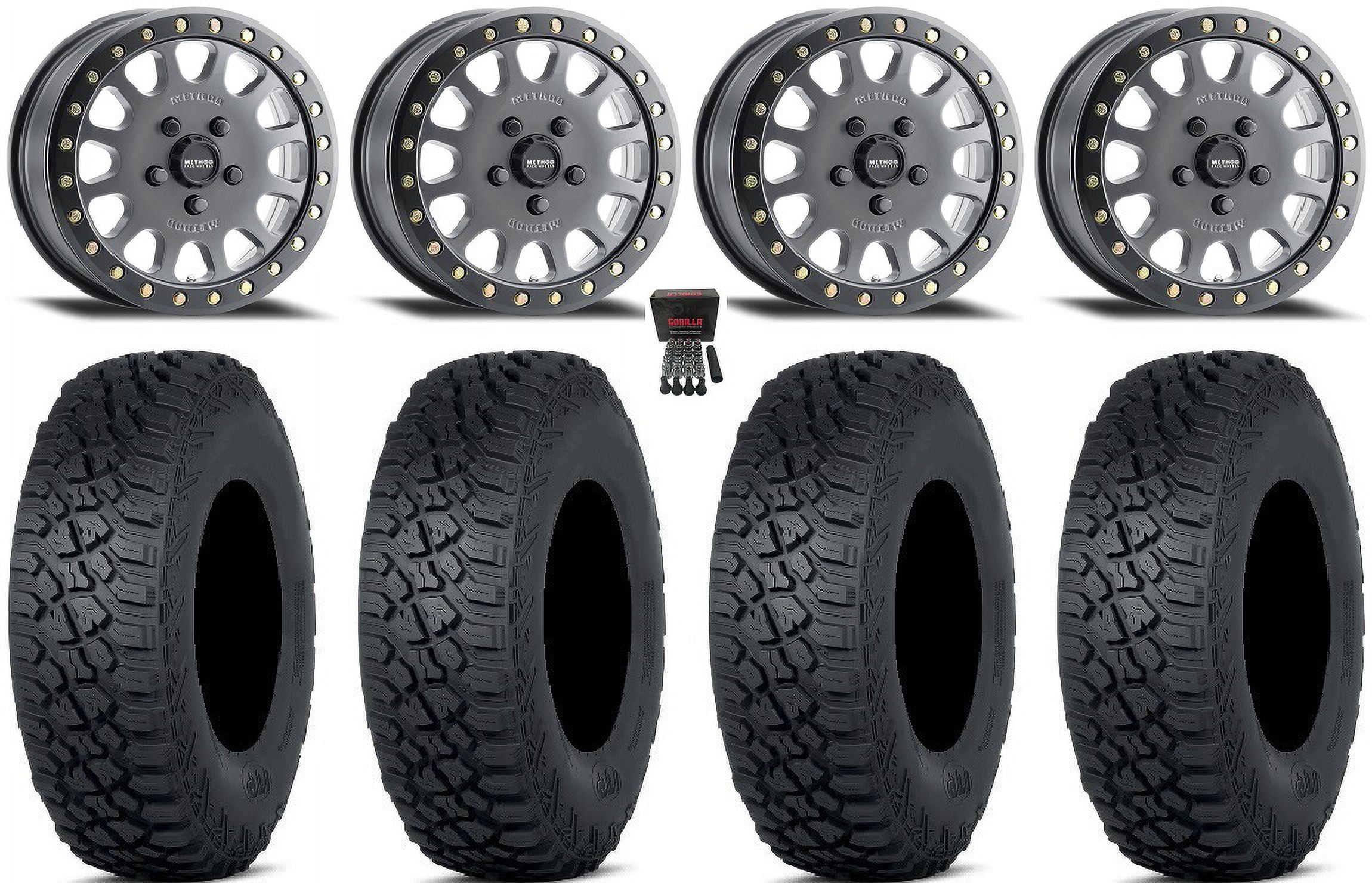 Method 401 15" Wheels Ti (5+1) 35" Tenacity XNR Tires Polaris RZR Turbo ...