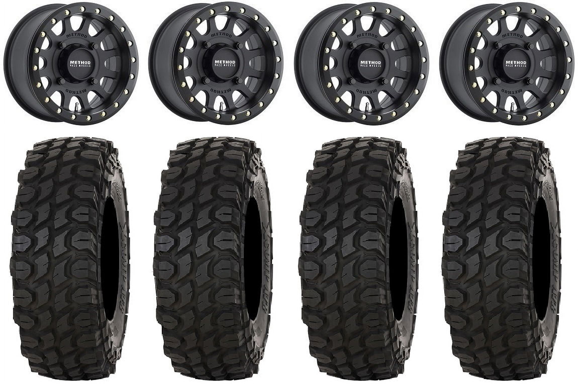 Method 401 Bdlk 14" Wheels Bk 4+3 30" XComp ATR Tires Sportsman RZR ...