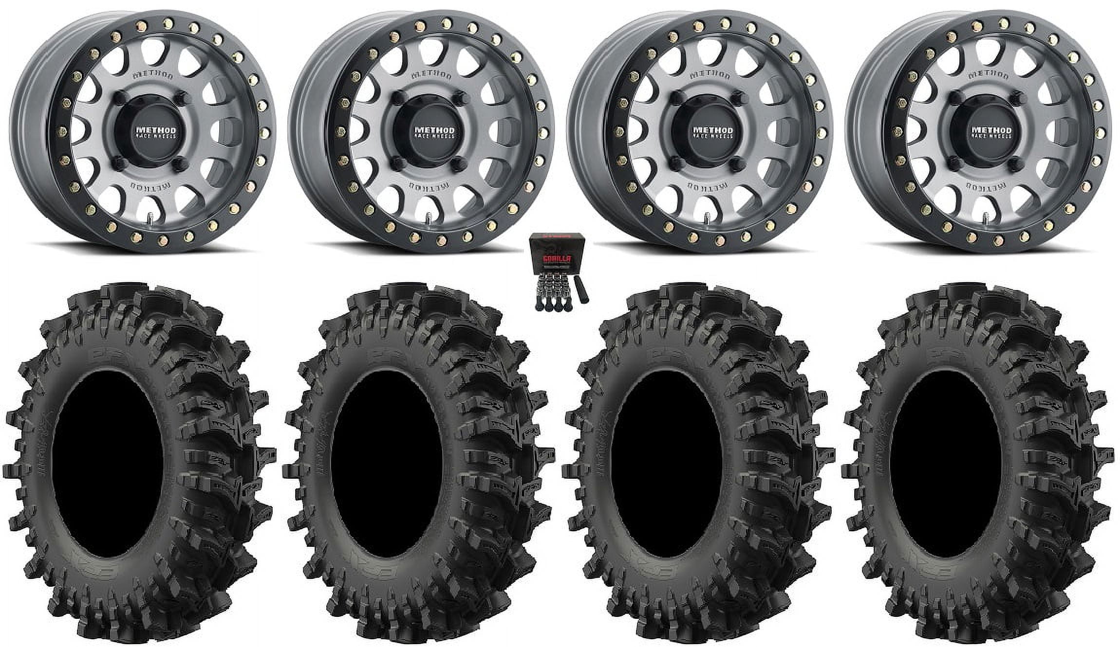 Method 401 Bdlk 14" Wheels Ti 4+3 30" MotoSlayer Tires Sportsman RZR ...