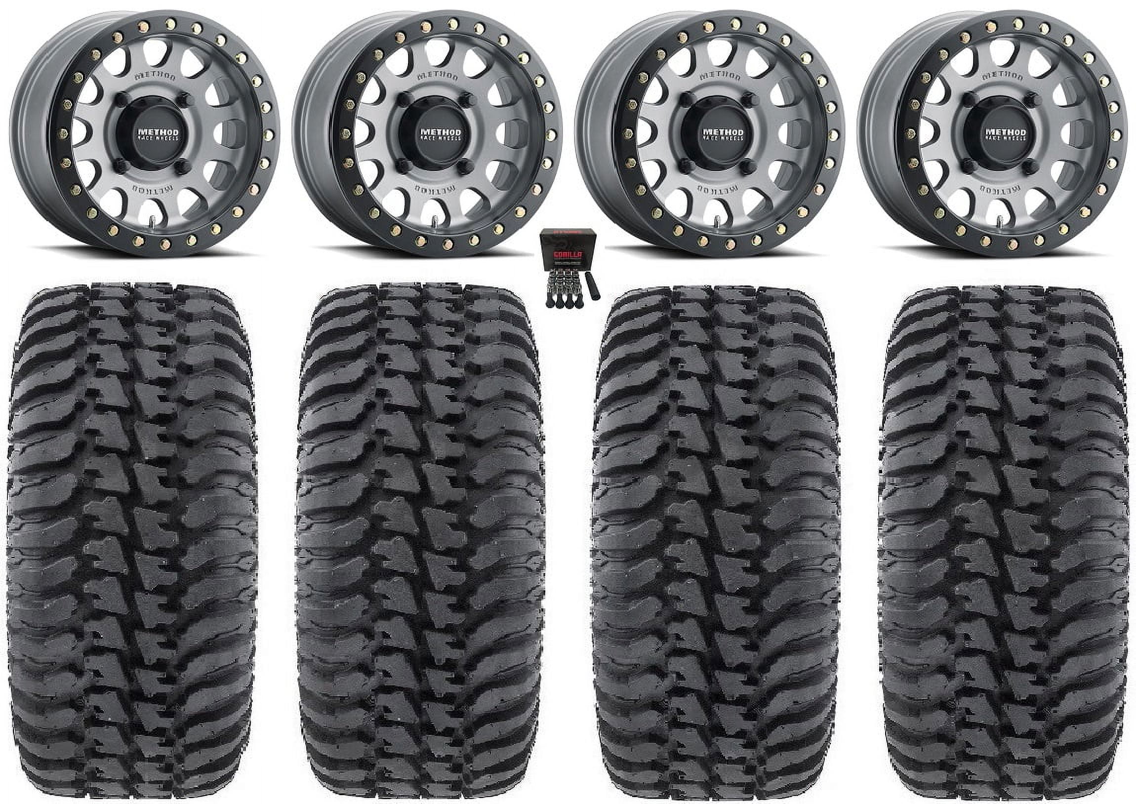 Method 401 Bdlk 14" Wheels Titanium 4+3 30" Regulator Tires Sportsman ...