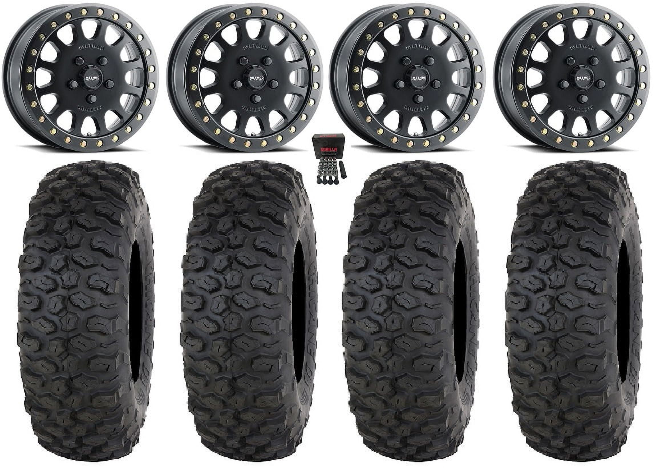 Method 401 Bdlk 15" Wheels 5+1 32" Chicane DS Tires Polaris RZR Turbo R ...