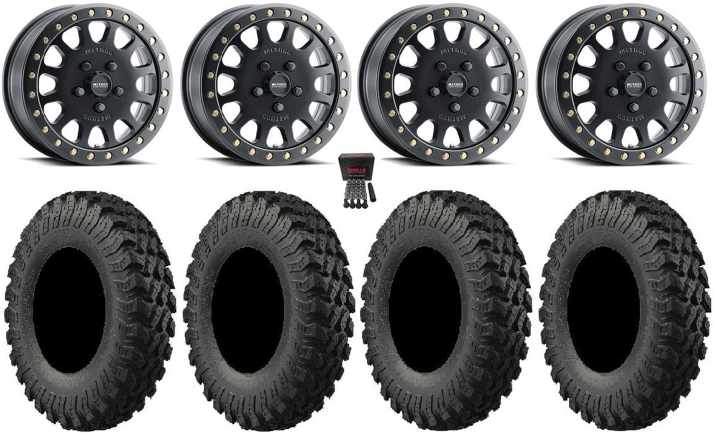 Method 401 Bdlk 15" Wheels 5+1 35" MotoRally Tires Polaris RZR Turbo R ...