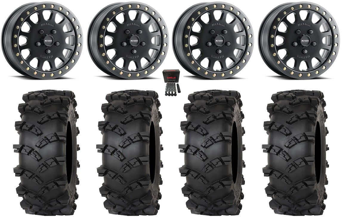 Method 401 Bdlk 15" Wheels 5+1 35" Outlaw M/T Tires Polaris RZR Turbo R ...