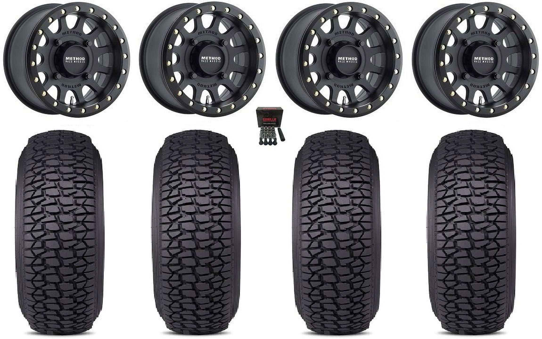 Method 401 Bdlk 15" Wheels Bk 4+3 35" Regulator 2 Tires Can-Am ...