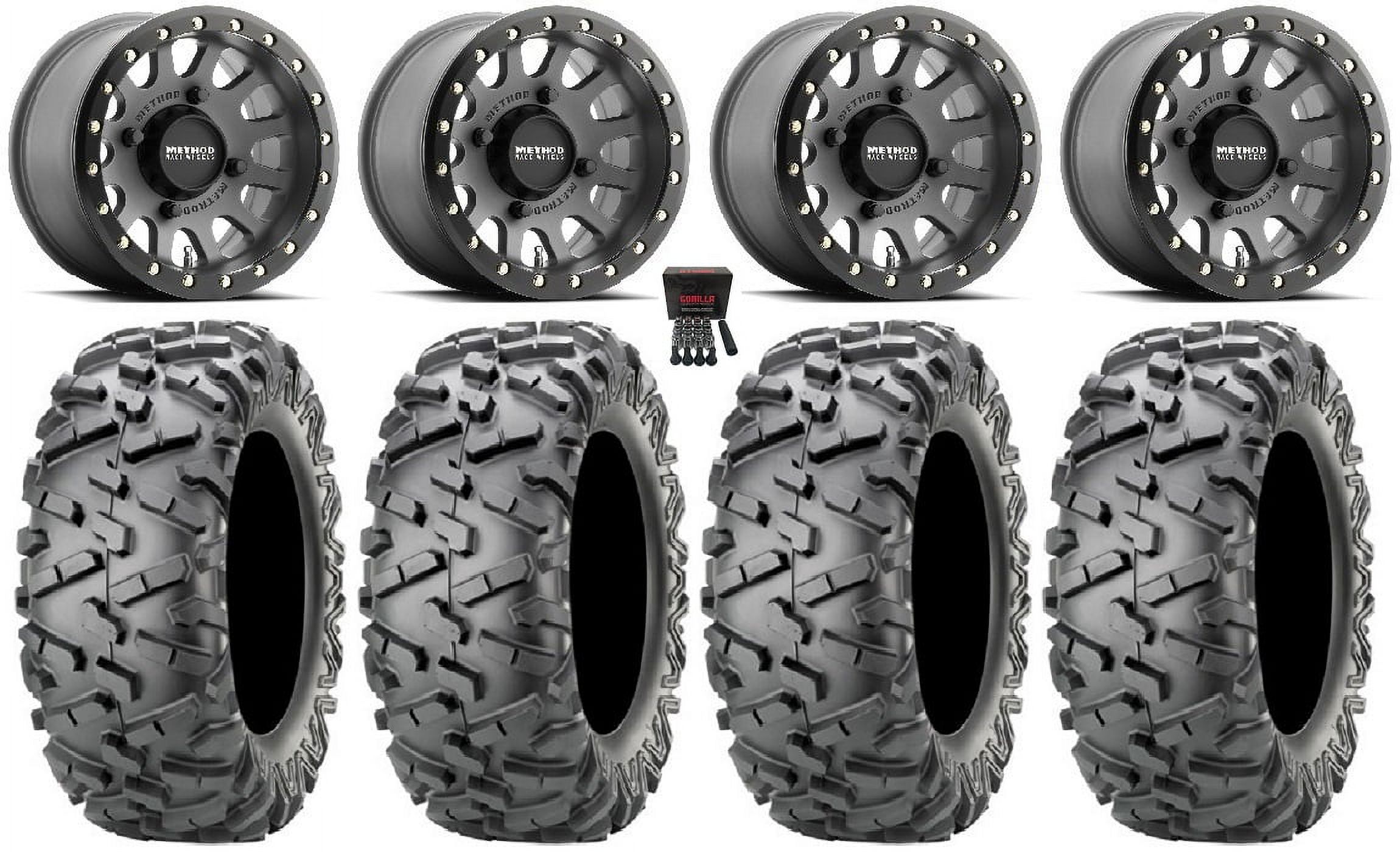 Method 401 Bdlk 15" Wheels Ti 30" BigHorn 2.0 Tires Can-Am Maverick X3 ...
