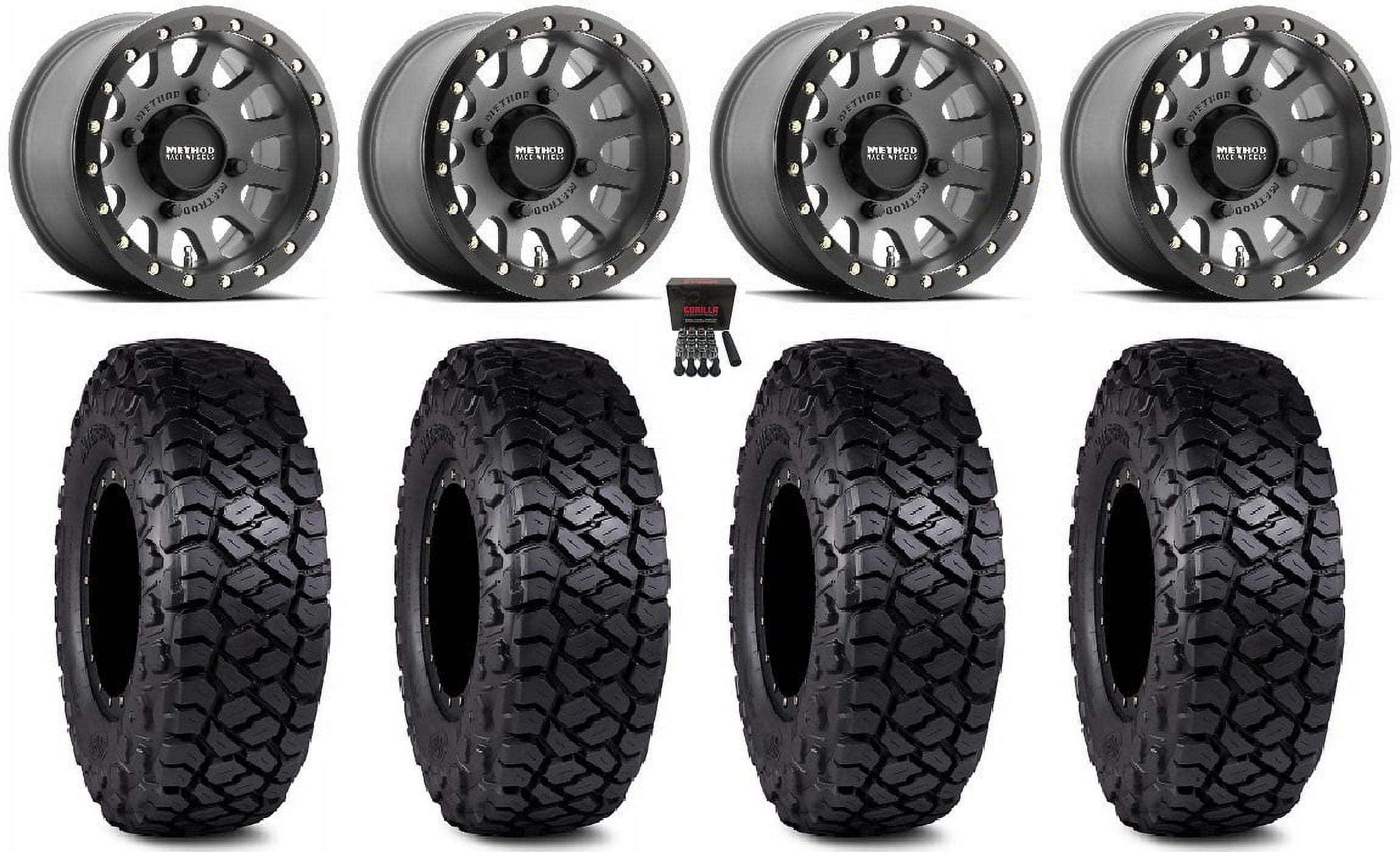 Method 401 Bdlk 15" Wheels Ti 30" Intersect Tires Can-Am Maverick X3 ...