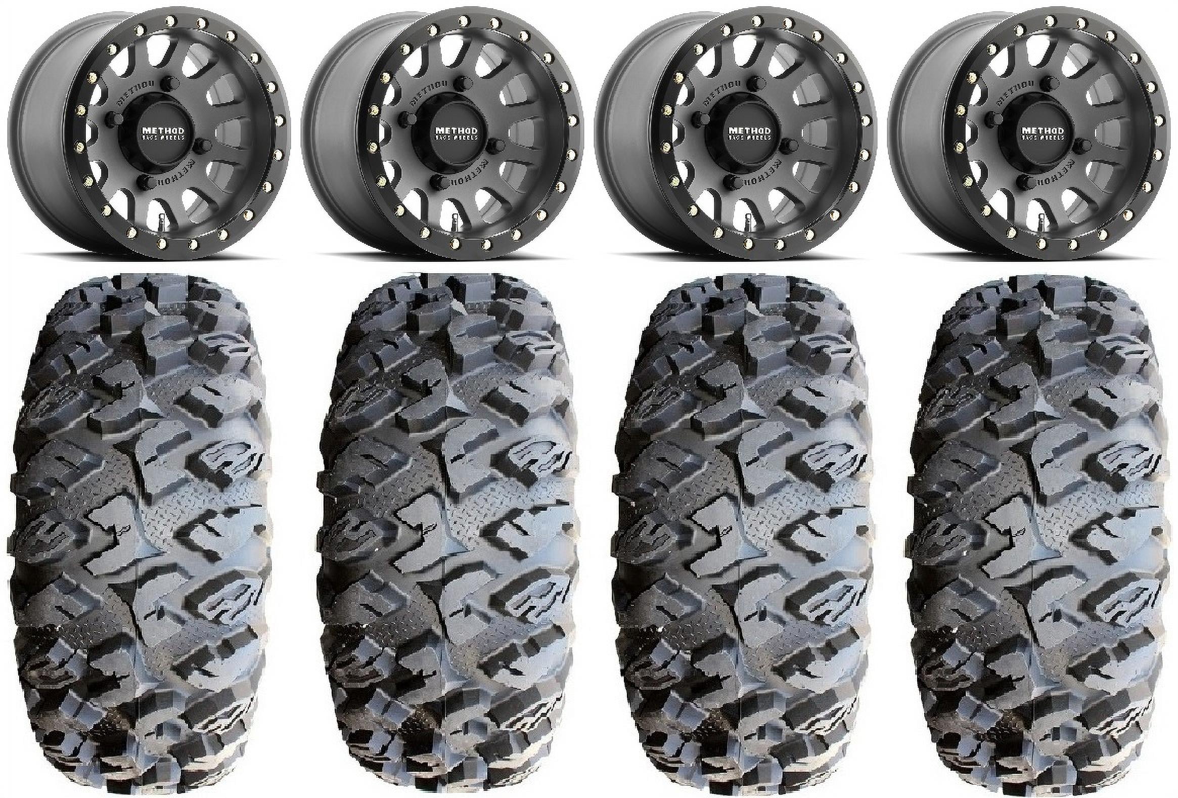 Method 401 Bdlk 15" Wheels Ti 31" MotoClaw Tires Can-Am Maverick X3 ...