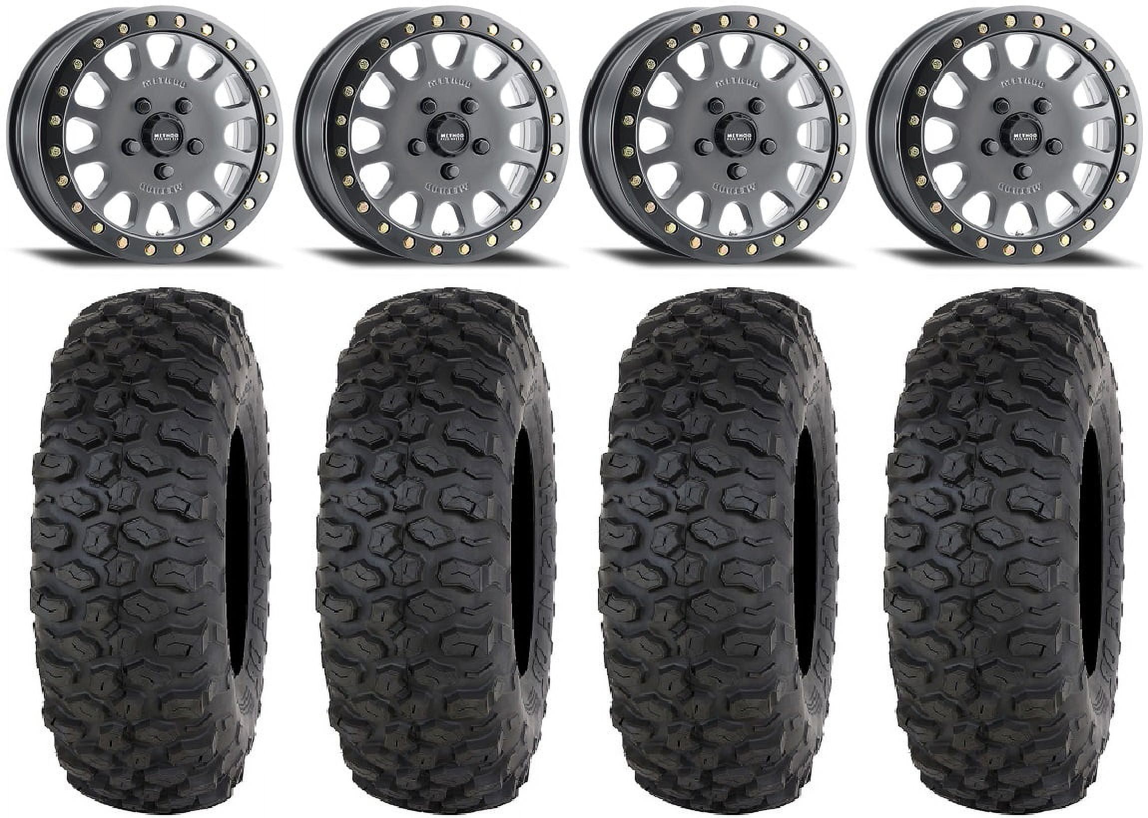 Method 401 Bdlk 15" Wheels Ti 33" Chicane DS Tires Polaris RZR Turbo R ...