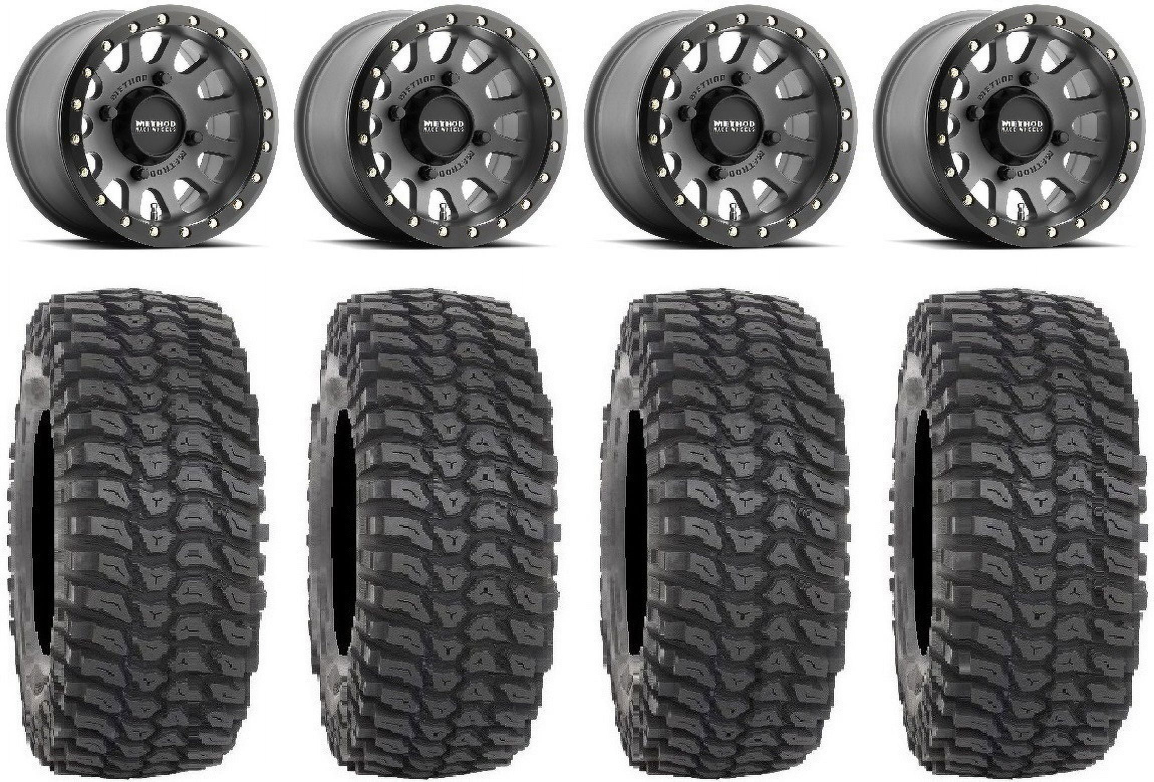 Method 401 Bdlk 15" Wheels Ti 33" XCR350 Tires Can-Am Maverick X3 ...