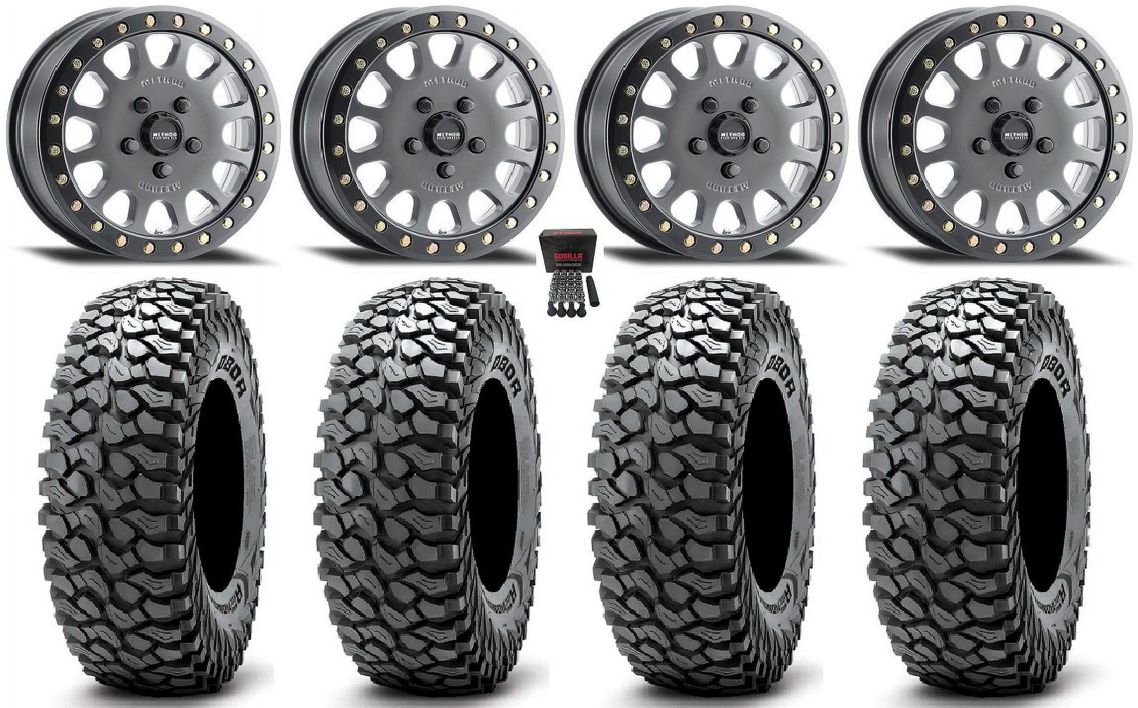 Method 401 Bdlk 15" Wheels Ti (5+1) 35" RocScraper Tires Polaris RZR ...