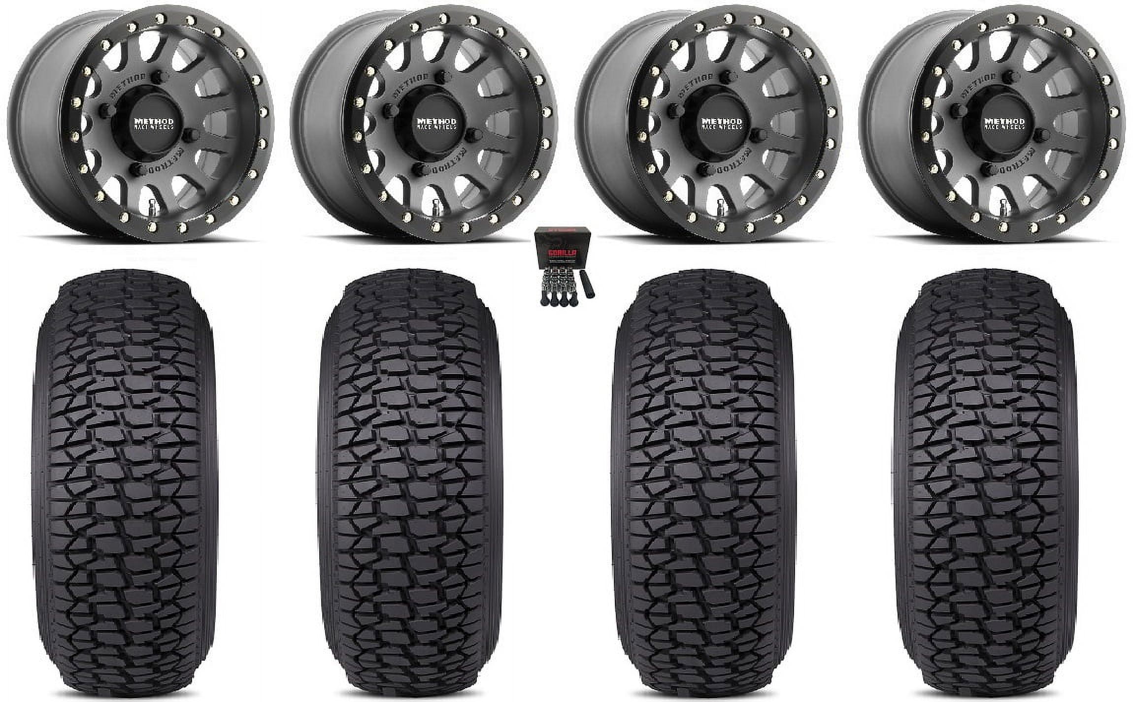 Method 401 Bdlk 15" Wheels Ti 5+2 32" Regulator 2 Tires Sportsman RZR ...