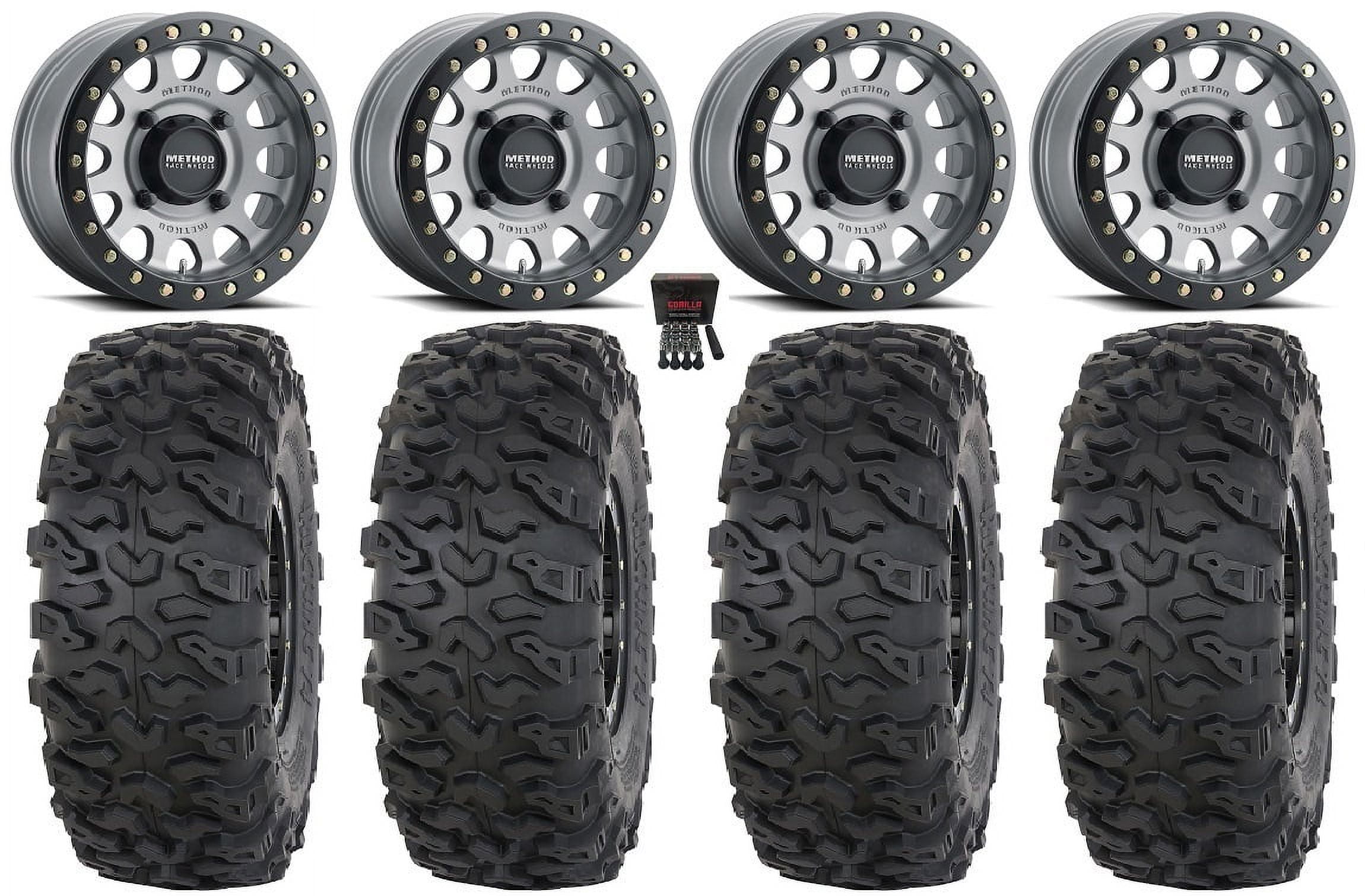 Method 401 Bdlk 15x6 Wheels Ti 30" Roctane T4 Tires Can-Am Commander ...