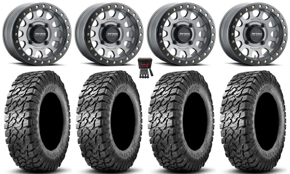Method 401 Bdlk 15x6 Wheels Ti 32" Predator Tires Polaris RZR XP 1000 ...