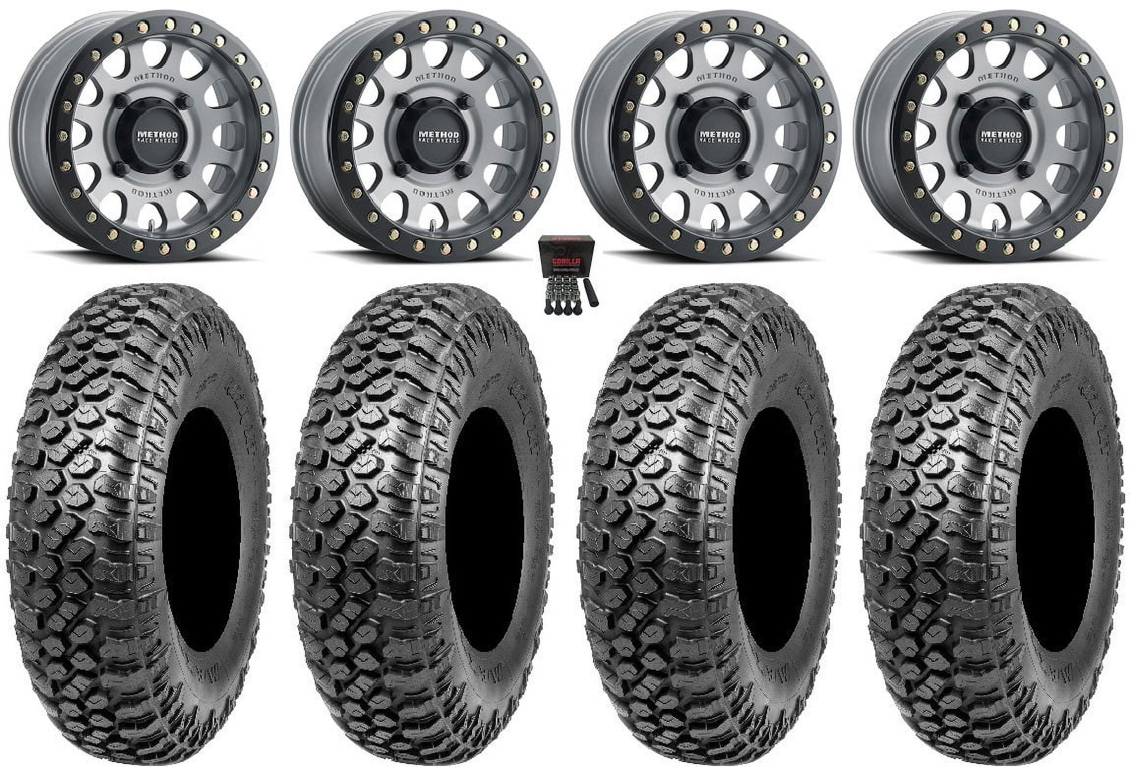 Method 401 Bdlk 15x6 Wheels Ti 32" RAZR XT Tires Can-Am Maverick X3 ...