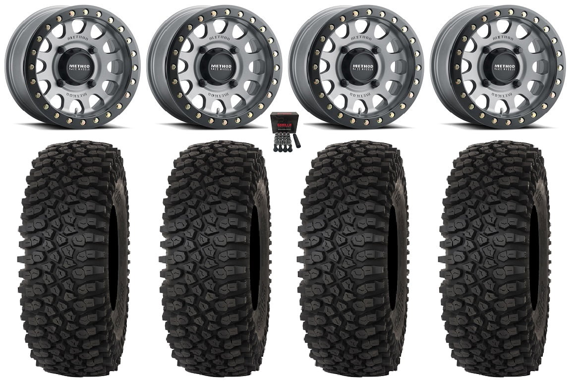 Method 401 Bdlk 15x6 Wheels Ti 33" Roctane STX Tires Can-Am Maverick X3 ...