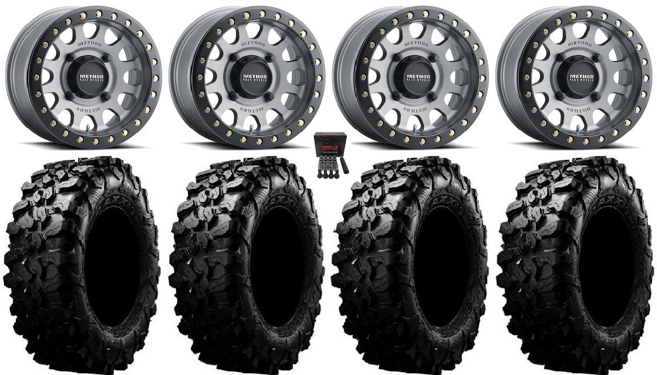 Method 401 Bdlk 15x6 Wheels Ti 35" Carnivore Tires Can-Am Maverick X3 ...