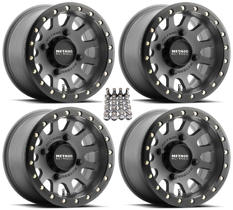 Method 401 Beadlock 15" ATV Wheels/Rims Titanium 5+2 Sportsman RZR ...