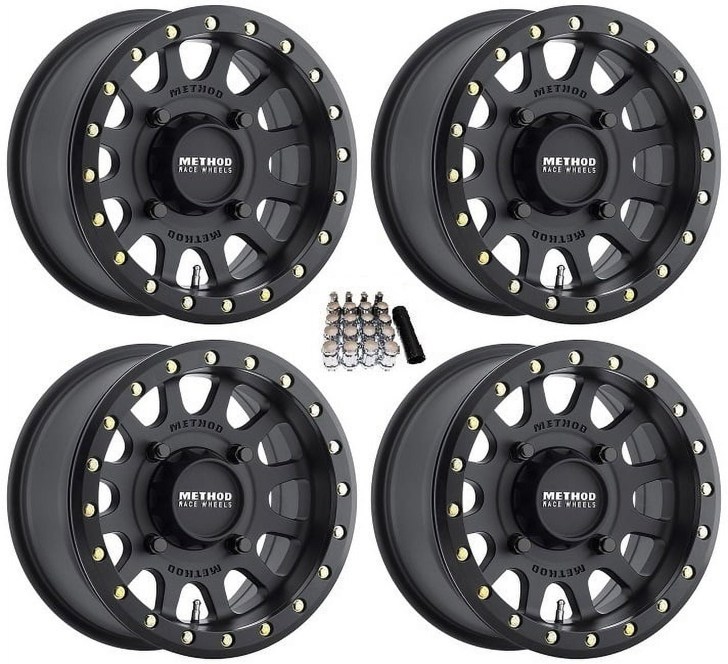 Method 401 Beadlock 15" UTV Wheels/Rims Black 5+2 Can-Am Maverick X3 ...