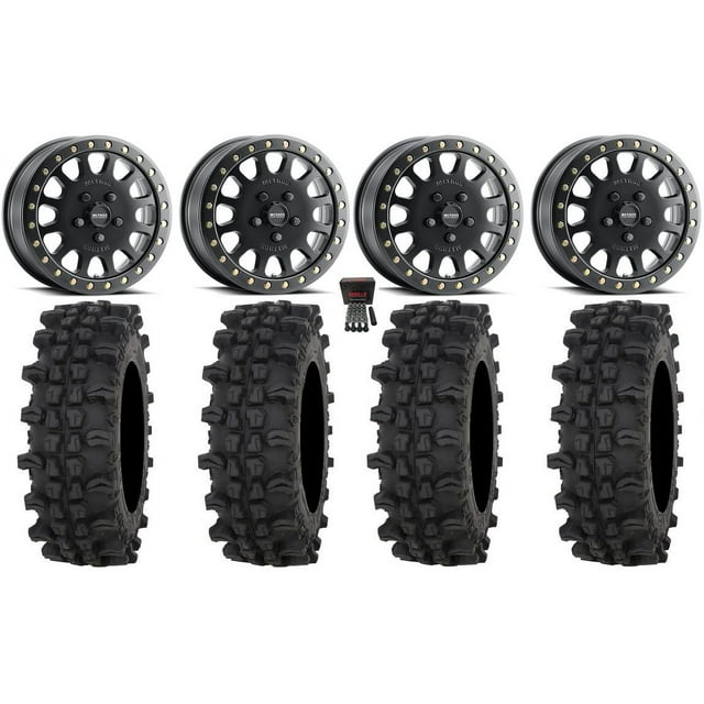 Method 401 Beadlock 15" Wheels Black 32" ACP Tires Polaris RZR Turbo R ...