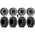 Method 401 Beadlock 15" Wheels Black 34" MotoVator Tires Polaris RZR ...