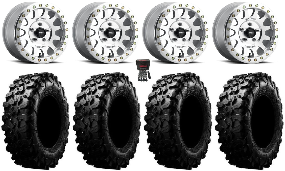 Method 401 Beadlock 15" Wheels Raw 35" Carnivore Tires Polaris RZR ...