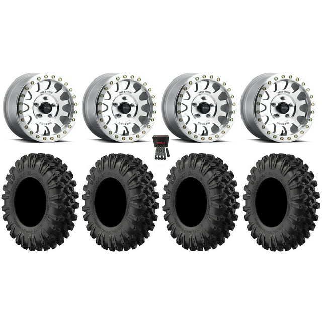 Method 401 Beadlock 15" Wheels Raw 35" MotoRavage XL Tires Polaris RZR ...