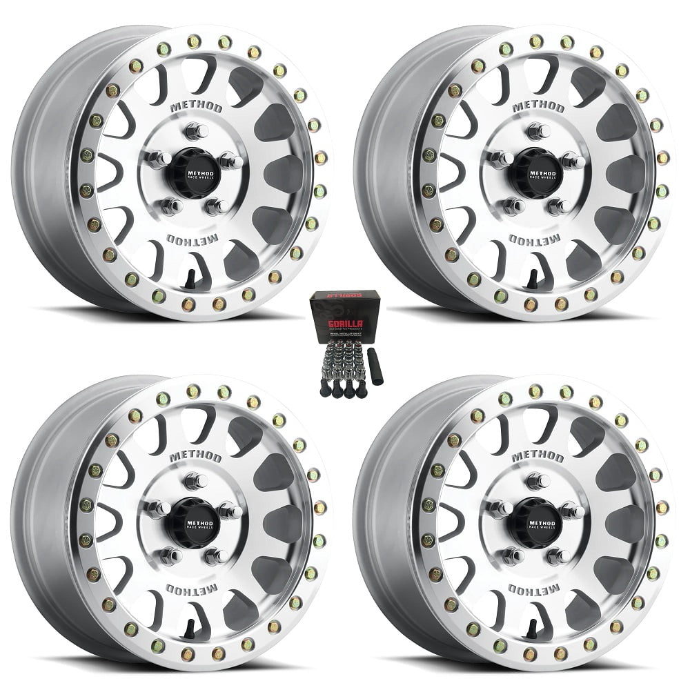 Method 401 Beadlock 15" Wheels Raw Polaris RZR Turbo R & Pro R Ranger ...