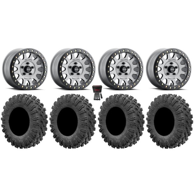 Method 401 Beadlock 15" Wheels Titanium 32" MotoRavage Tires Polaris ...