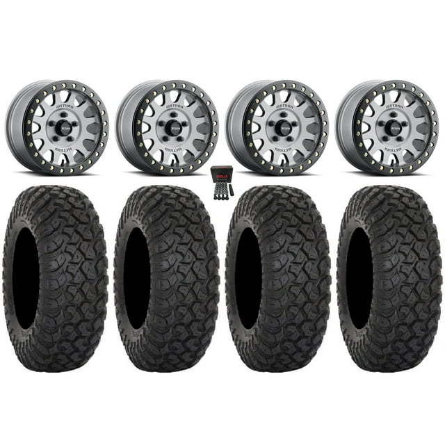 Method 401 Beadlock 15" Wheels Titanium 32" RT320 Tires Polaris RZR ...