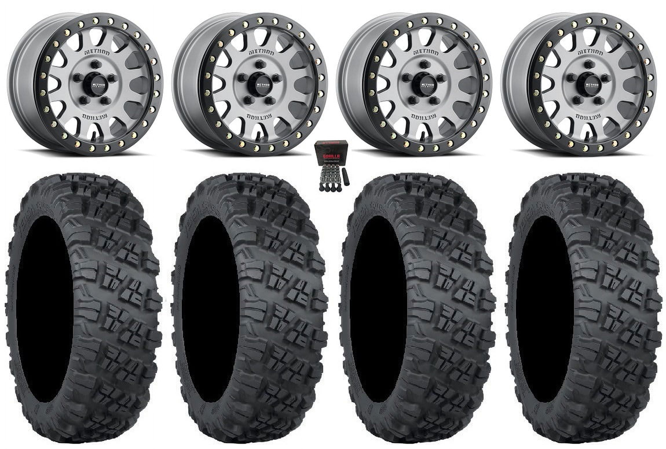 Method 401 Beadlock 15" Wheels Titanium 35" Versa Cross V3 Tires ...