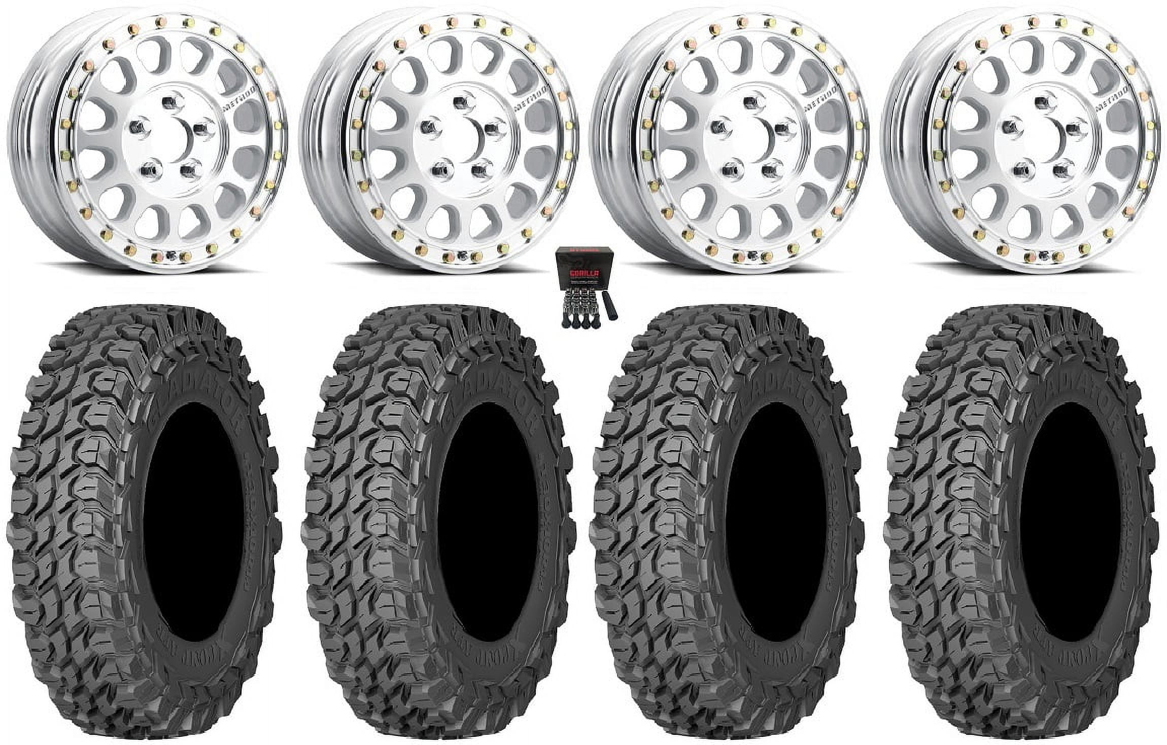 Method 401-R Beadlock 15" Wheels Raw 32" X Comp ATR Tires Polaris RZR ...