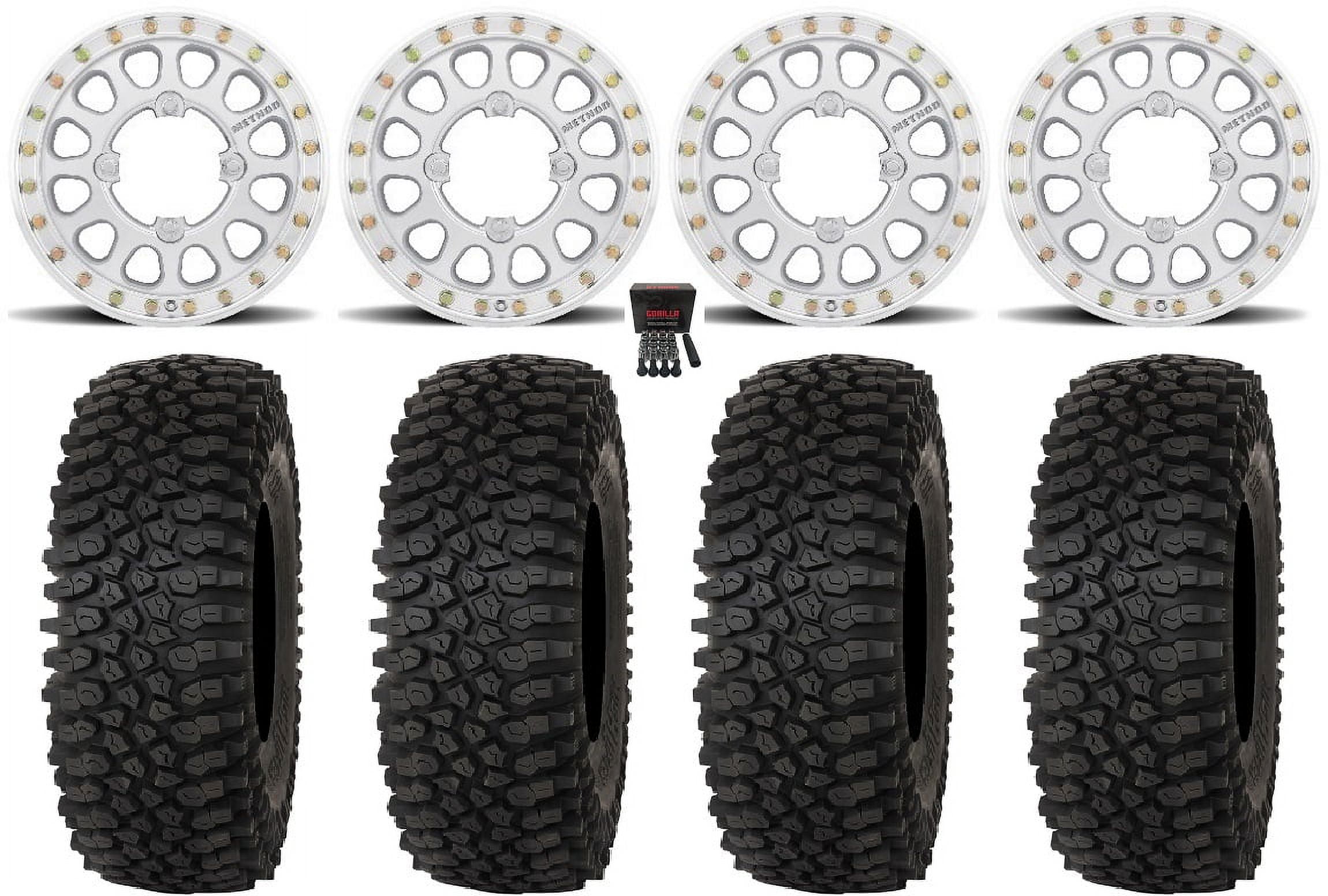 Method 401-R Beadlock Wheels Raw 33" Roctane STX Tires Can-Am Maverick ...
