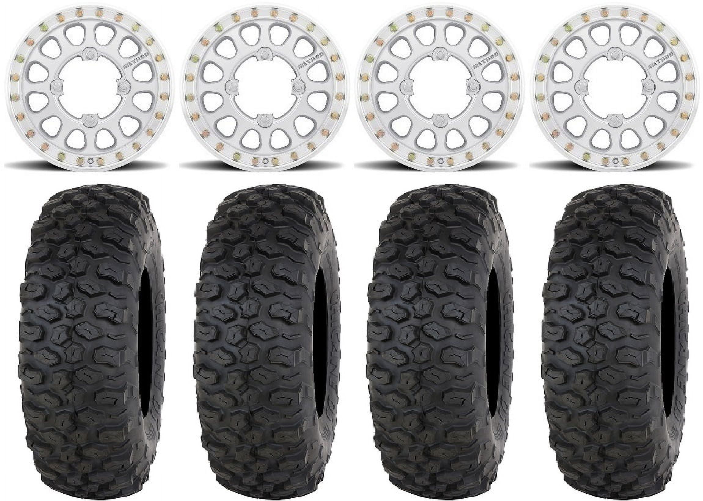 Method 401-R Beadlock Wheels Raw 35" Chicane DS Tires Can-Am Maverick ...