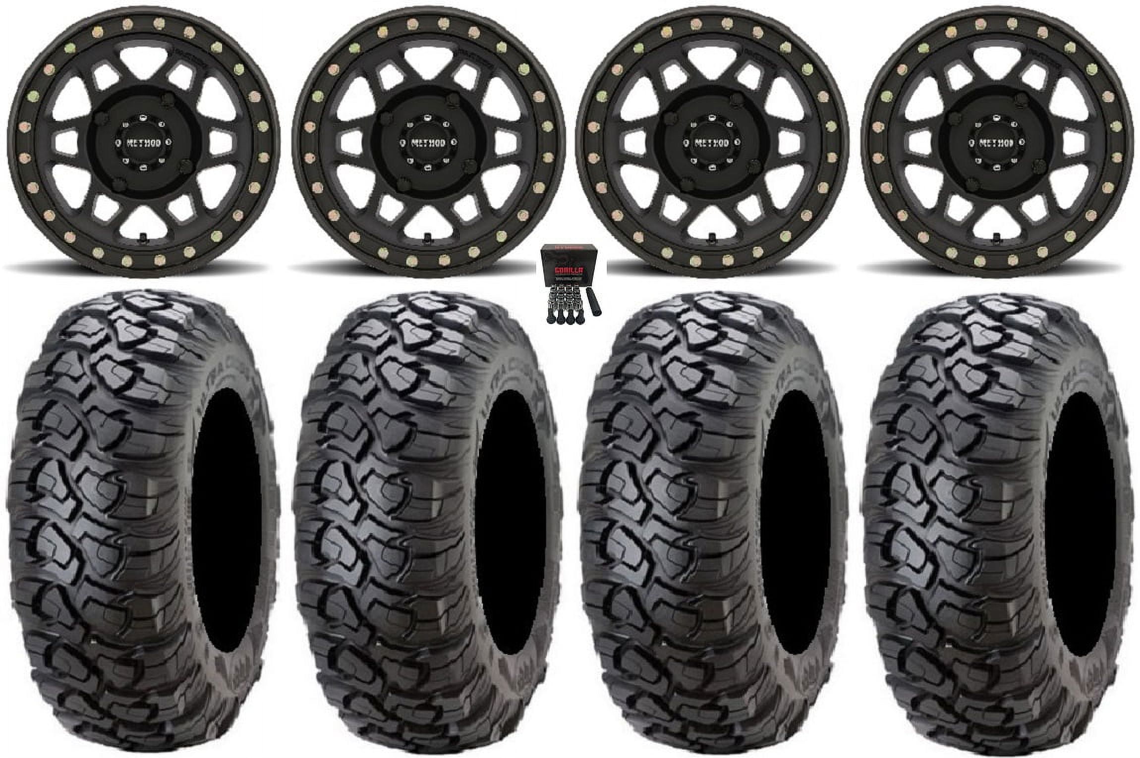 Method 405 Bdlk 15" Wheels Bk 30" Ultracross Tires Can-Am Maverick X3 ...