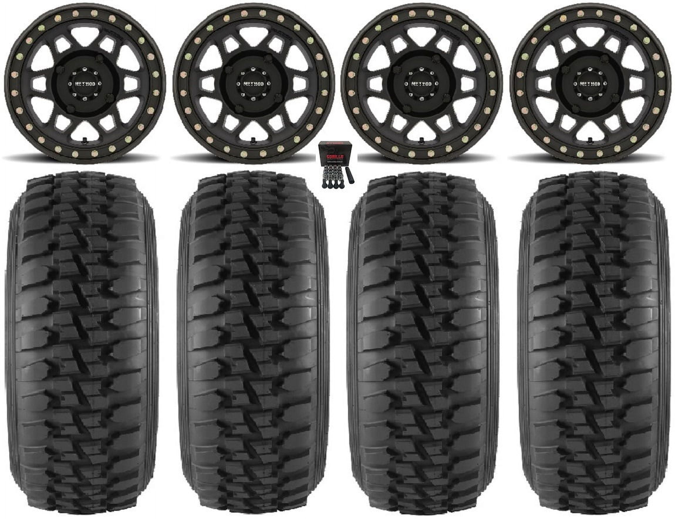 Method 405 Bdlk 15" Wheels Bk 33" Desert Series Tires Can-Am Maverick ...